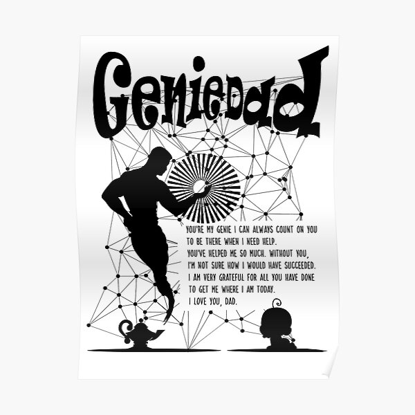Póster «Genie Dad (W),Eres mi genio, siempre puedo contar contigo para ...