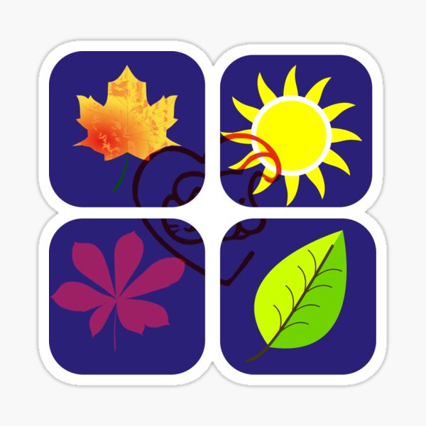"different art of sun and leaves" Sticker for Sale by time-to-relax ...