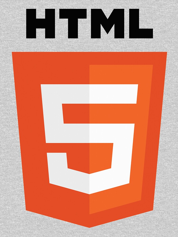 "HTML 5 programming language logo" T-shirt for Sale by UnitShifter ...