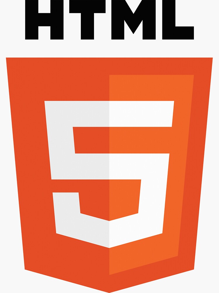 Pegatina «HTML5 lenguaje de programación logo» de UnitShifter | Redbubble