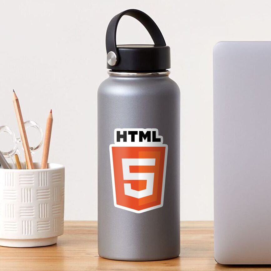"HTML 5 programming language logo" Sticker for Sale by UnitShifter ...