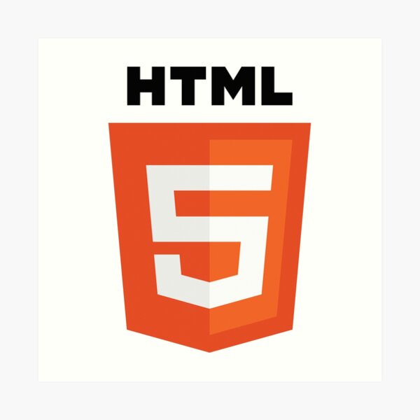 "HTML 5 programming language logo" Art Print for Sale by UnitShifter ...