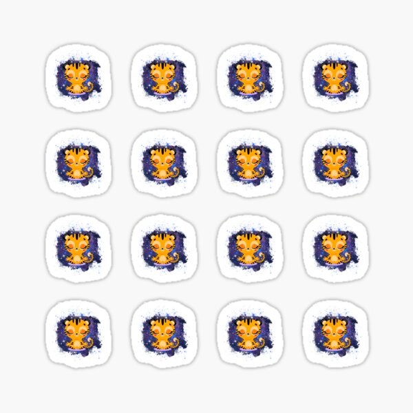 "Zen Tiger" Sticker for Sale by SimplyCosmic11 | Redbubble