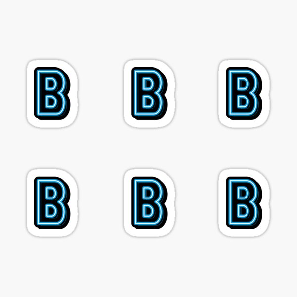"Blue Neon Letter B - Neon Pack" Sticker for Sale by jayrjayr | Redbubble