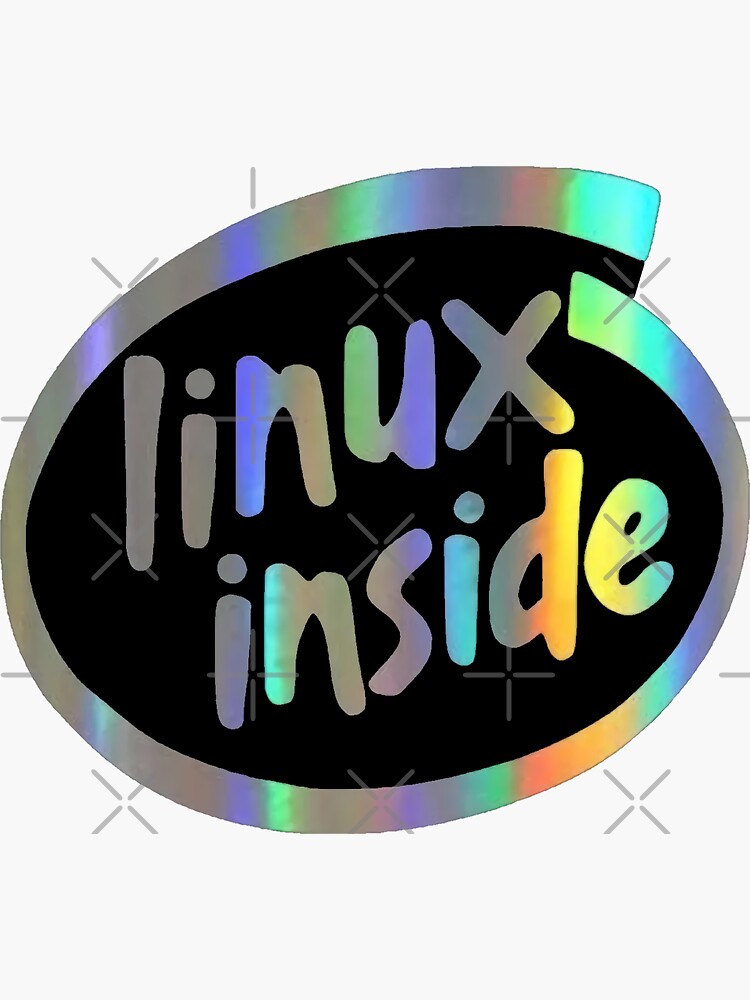 "Linux Inside (glossy) 2.0" Sticker for Sale by leo-jess | Redbubble