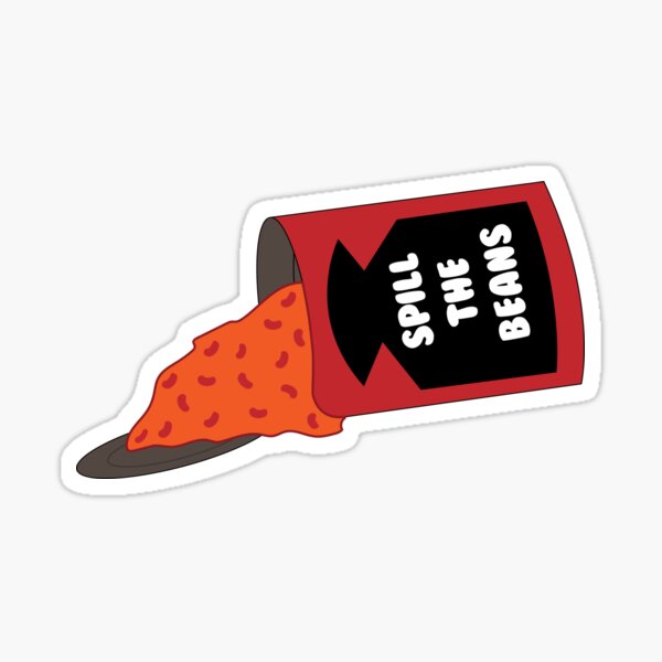 "Spill The Beans" Sticker by blue-liv | Redbubble