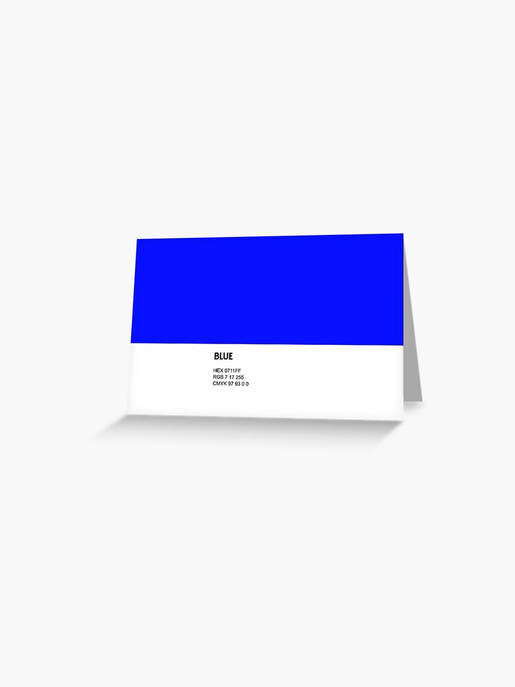 "Blue - Color Pantone Colour Design" Greeting Card for Sale by ...