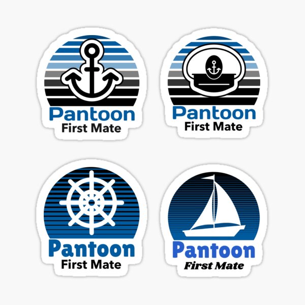 "Pantoon first mate" Sticker by Stefch99 | Redbubble