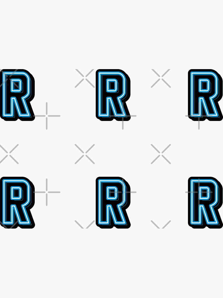 "Blue Neon Letter R - Neon Pack" Sticker for Sale by jayrjayr | Redbubble