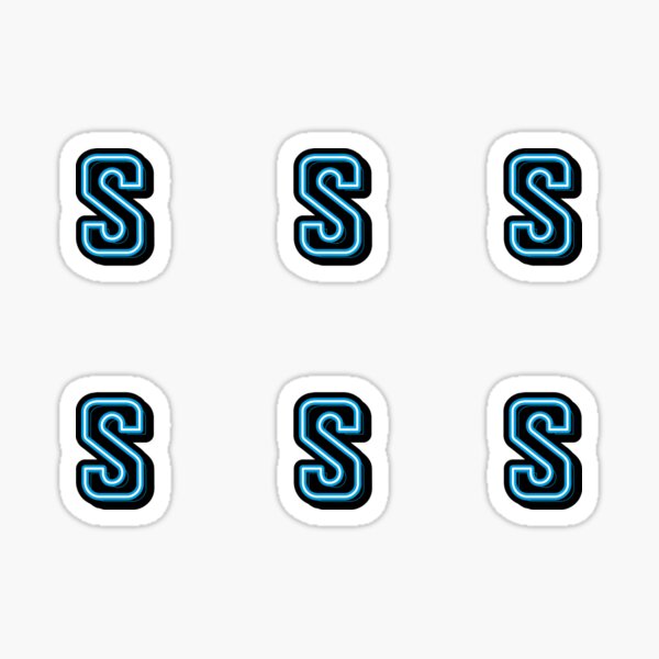 "Blue Neon Letter S - Neon Pack" Sticker for Sale by jayrjayr | Redbubble