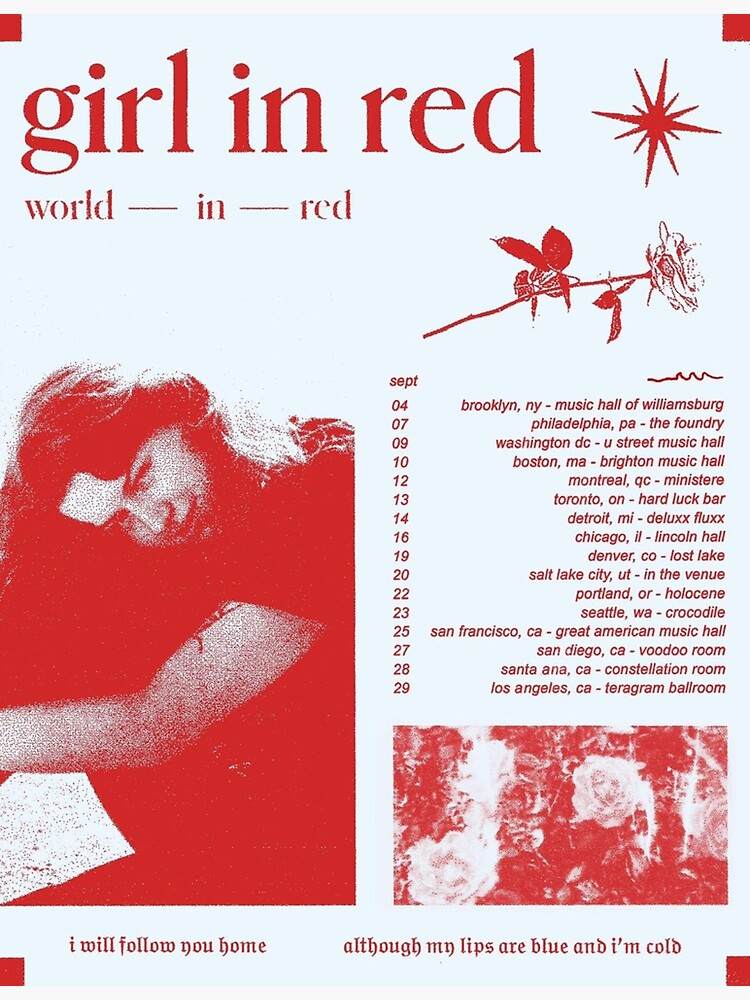 "World In Red Concert Poster" Poster for Sale by parkermarry | Redbubble