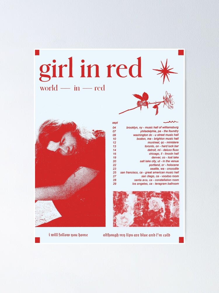 "World In Red Concert Poster" Poster for Sale by parkermarry | Redbubble