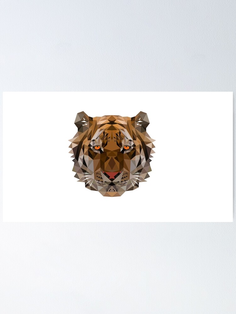 "BRAVE TIGER FACE" Poster for Sale by SABER-101 | Redbubble