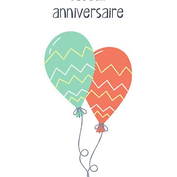 "Birthday card in French with text in French (carte d'anniversaire ...