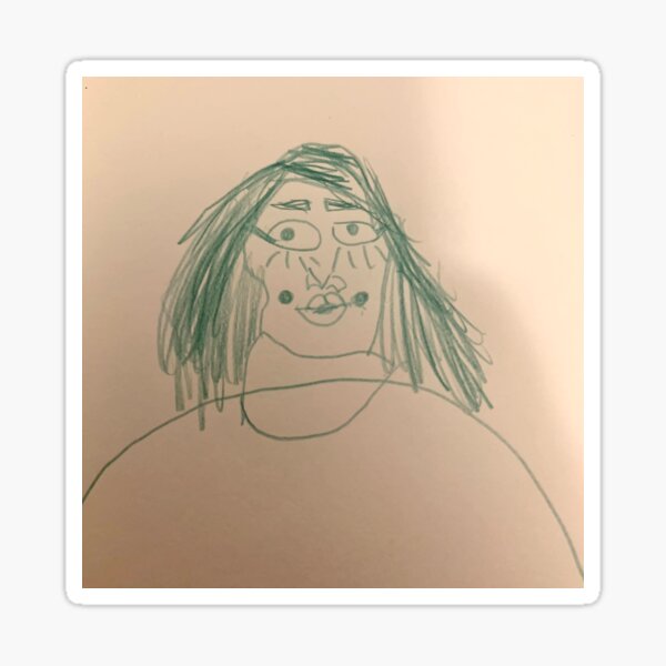 "Self portrait " Sticker for Sale by Tweeting | Redbubble