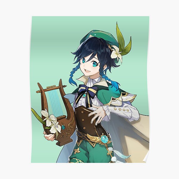 "Venti Genshin Impact Mondstadt Anemo Vision" Poster von shopdokidoki ...