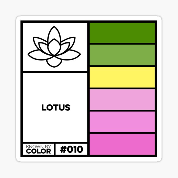 "Lotus colors" Sticker by knownbycolor | Redbubble