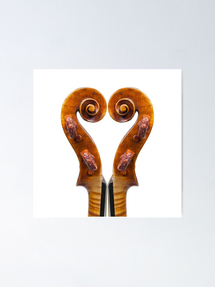 "violin scrolls" Poster for Sale by Musicianst0re | Redbubble