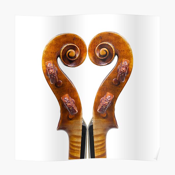"violin scrolls" Poster for Sale by Musicianst0re | Redbubble