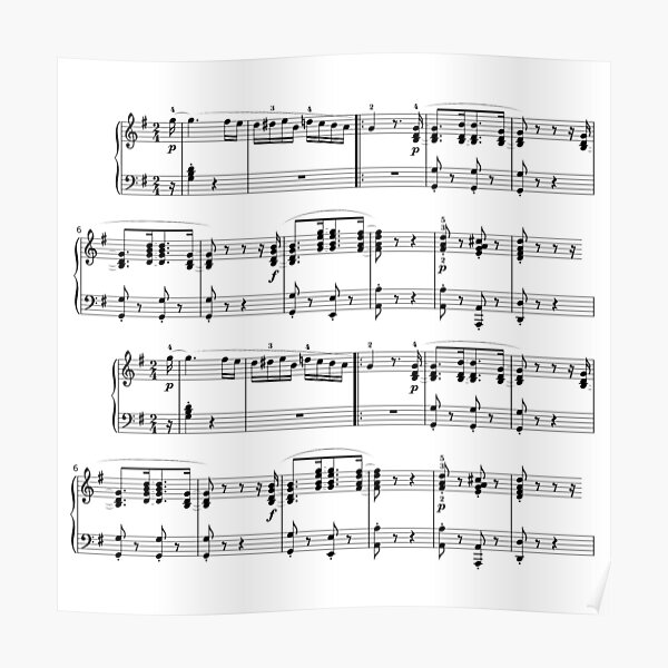 "Music notation" Poster for Sale by AleksandarRoyal | Redbubble