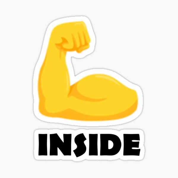 Muscle Emoji Stickers | Redbubble