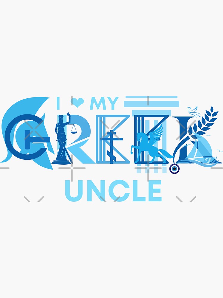 "GREEK UNCLE" Sticker by E7enaki | Redbubble