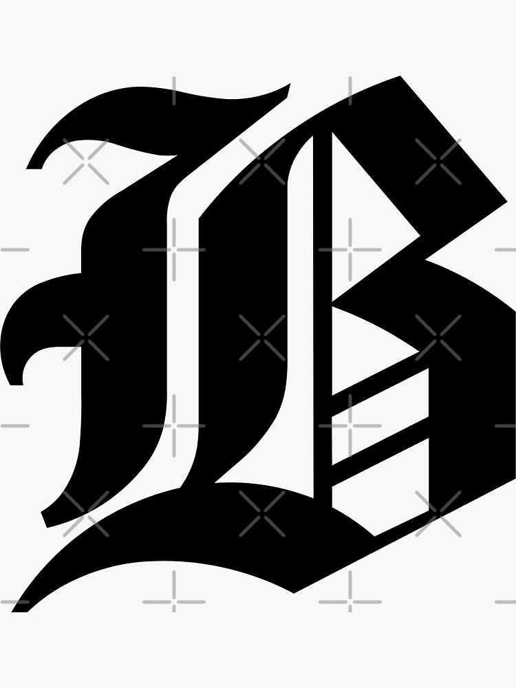 "Old English Letter B, Initial B" Sticker for Sale by Fashionxj | Redbubble