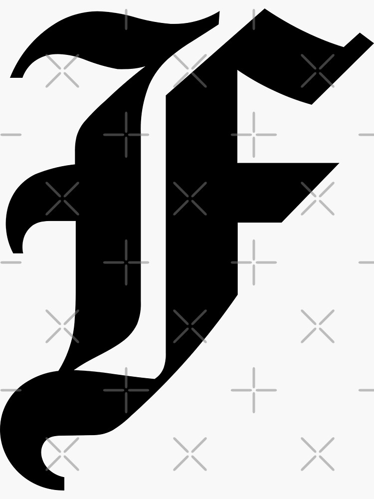 "Old English Letter F, Initial F" Sticker for Sale by Fashionxj | Redbubble