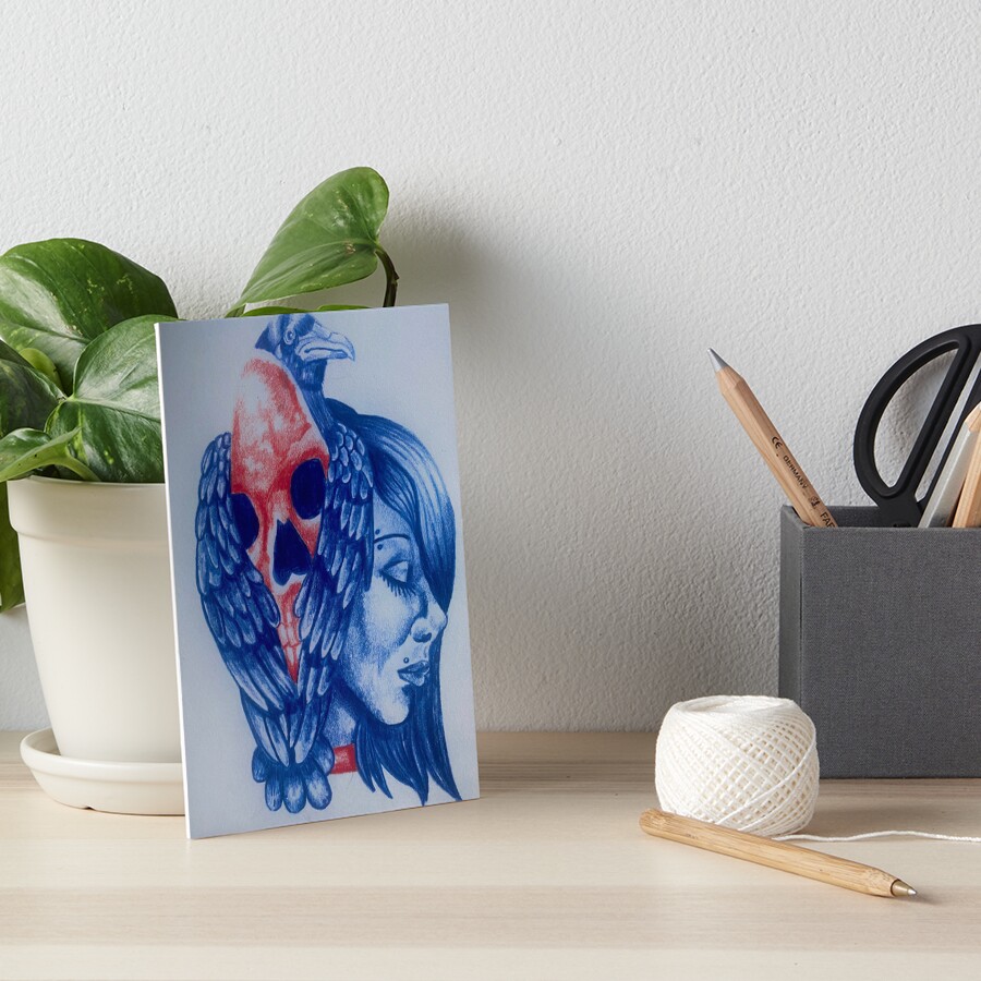 "The emo girl and the crow" Art Board Print by HaloneWolf | Redbubble