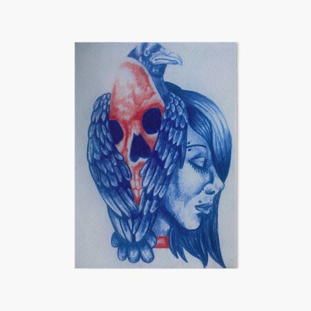 "The emo girl and the crow" Art Board Print by HaloneWolf | Redbubble