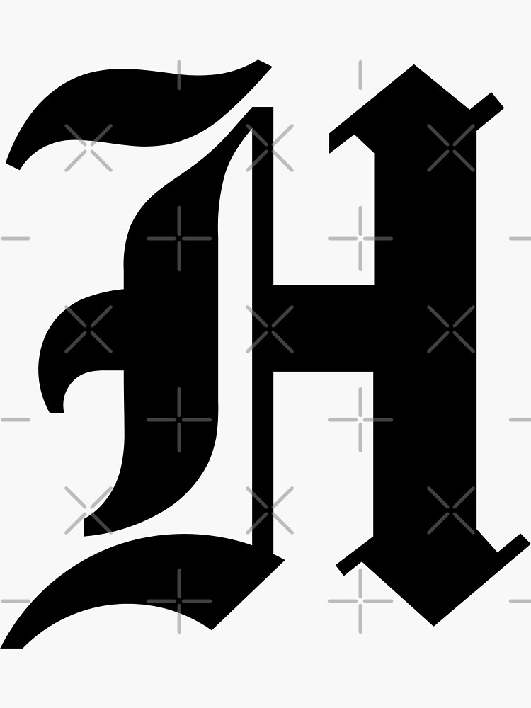 "Old English Letter H, Initial H" Sticker for Sale by Fashionxj | Redbubble