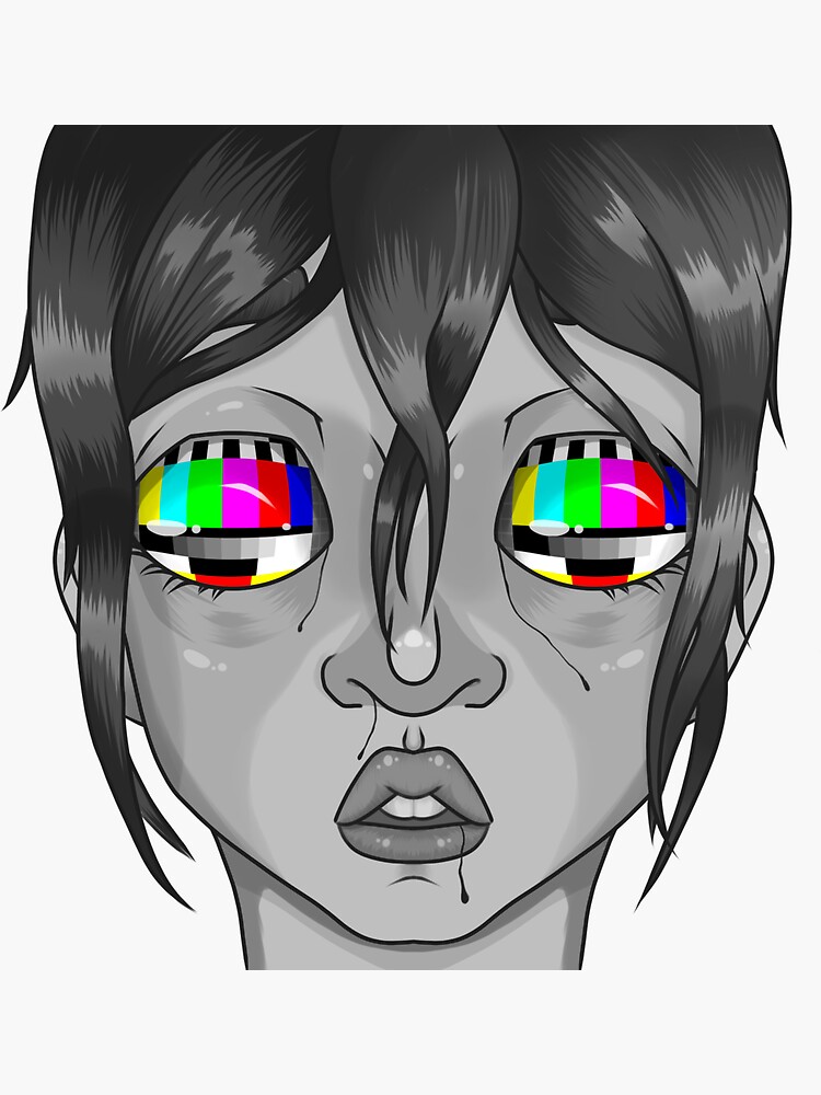 Pegatina «DISOCIAR - Ilustración de tiro en la cabeza» de PuffinBerry ...