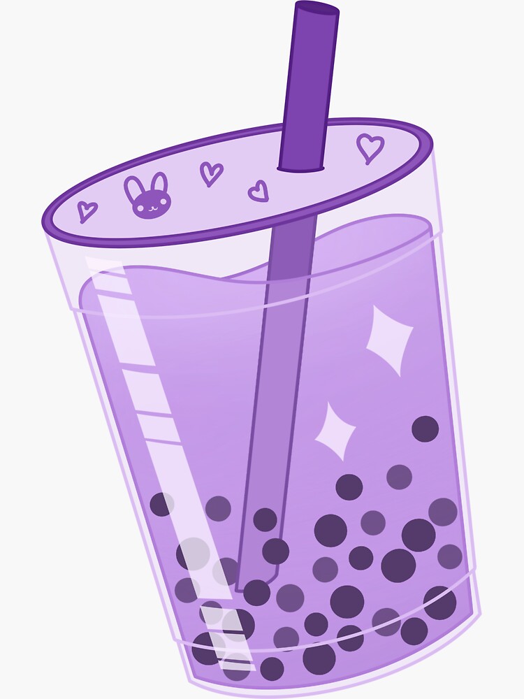 "Purple Boba " Sticker for Sale by SimplyArtC | Redbubble