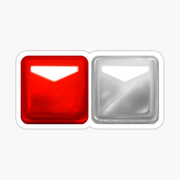 "Beat Saber Block Pattern 2022 - Silver & Crimson Red" Sticker by ...