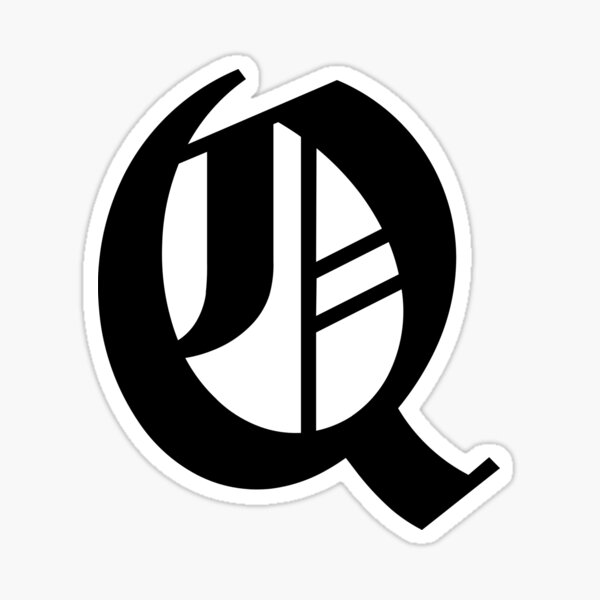 "Old English Letter Q, Initial Q" Sticker by Fashionxj | Redbubble
