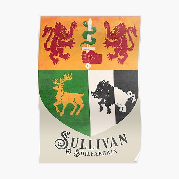 "Sullivan Coat of Arms" Poster for Sale by Sweenee | Redbubble