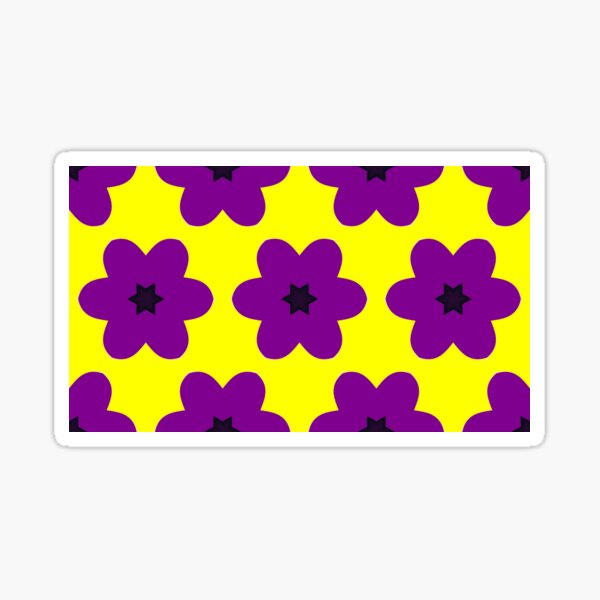 "Cute floral seamless pattern in Purple and Yellow color" Sticker for ...