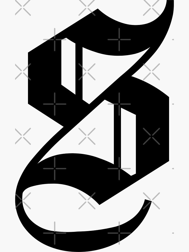 "Old English Letter S, Initial S" Sticker for Sale by Fashionxj | Redbubble