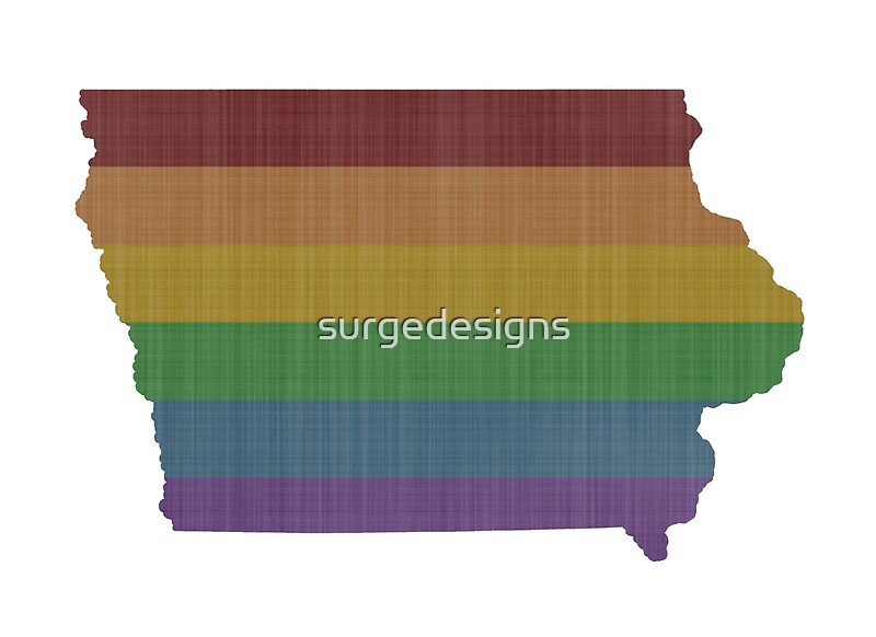 "Iowa Rainbow Gay Pride" by surgedesigns | Redbubble