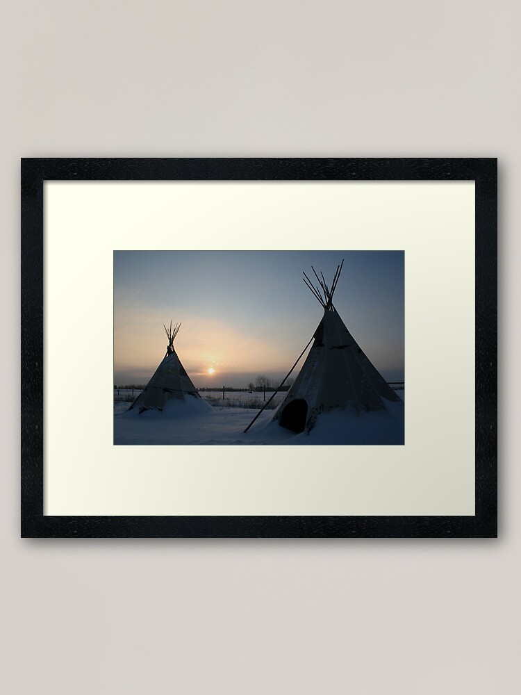 "PLAINS CREE TIPI" Framed Art Print for Sale by umpa1 | Redbubble