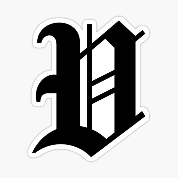 "Old English Letter V , Initial V" Sticker by Fashionxj | Redbubble