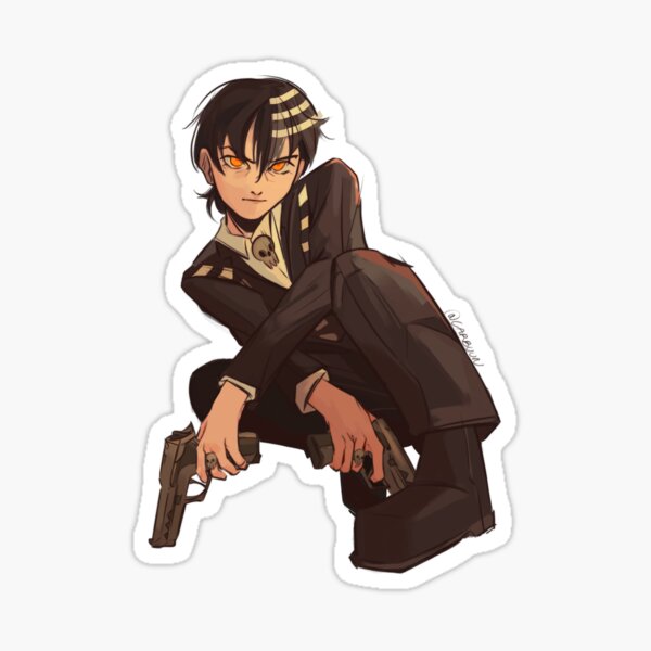 "Death The Kid" Sticker for Sale by Carbuun | Redbubble
