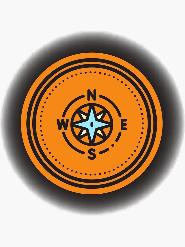 "Compass Sticker" Sticker for Sale by uvctdesign | Redbubble