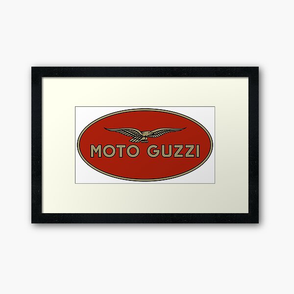 "Moto Guzzi Retro Logo" Framed Art Print by GD-Designs | Redbubble