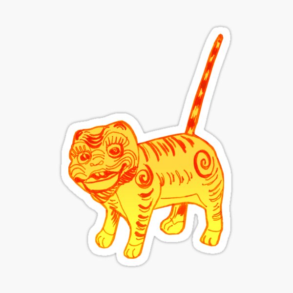 "Tiger tiger burning bright" Sticker by doctorbear | Redbubble