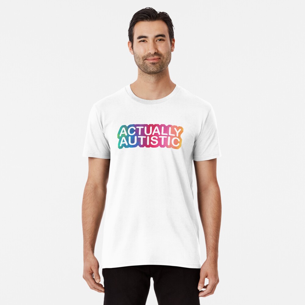"Actually Autistic" Sticker for Sale by PinkandBlues | Redbubble