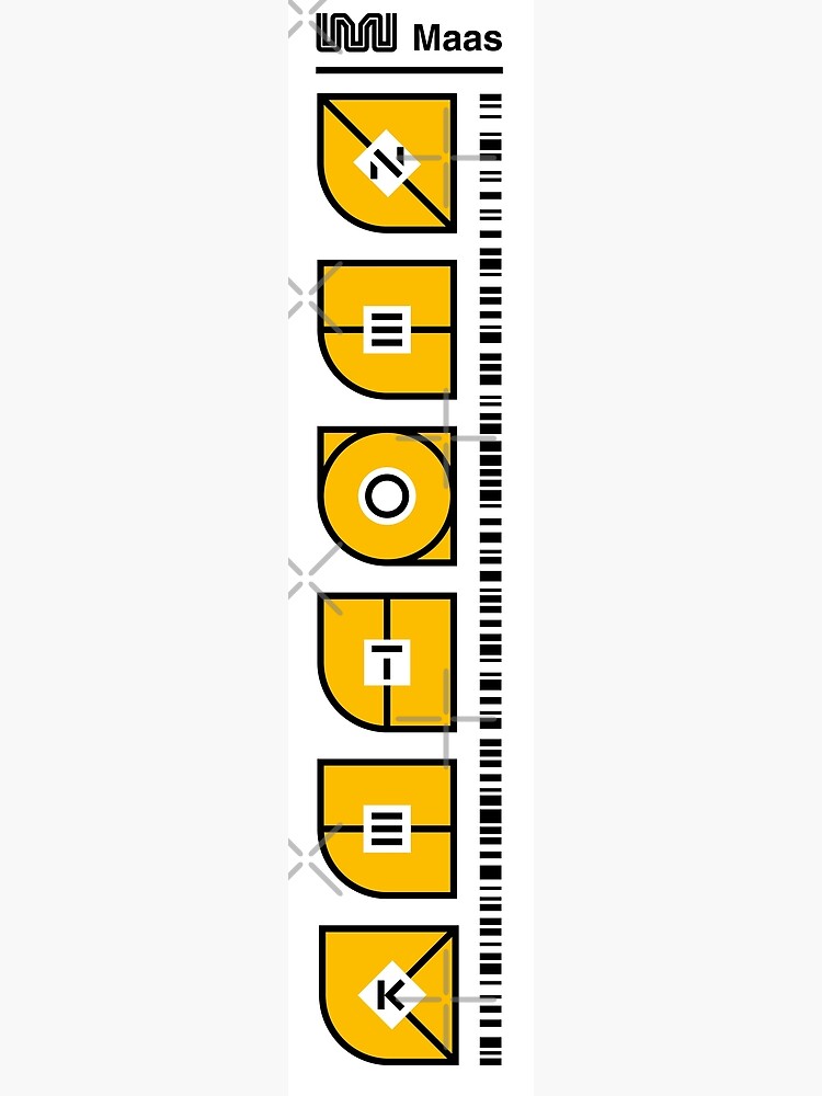 "Maas Neotek (Vertical Outline Dark-on-Light Version)" Poster for Sale ...