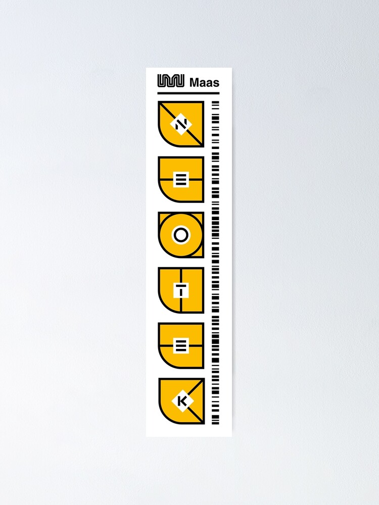 "Maas Neotek (Vertical Outline Dark-on-Light Version)" Poster for Sale ...