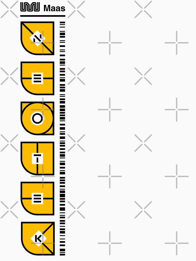 "Maas Neotek (Vertical Outline Dark-on-Light Version)" Classic T-Shirt ...