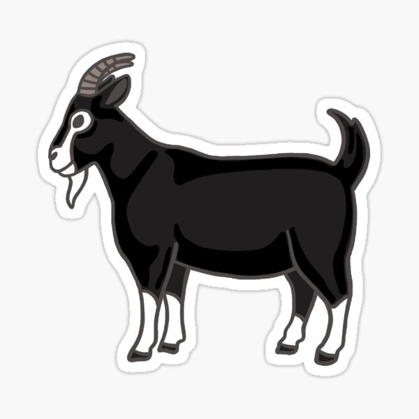"Black Goat " Sticker for Sale by nerdpins | Redbubble